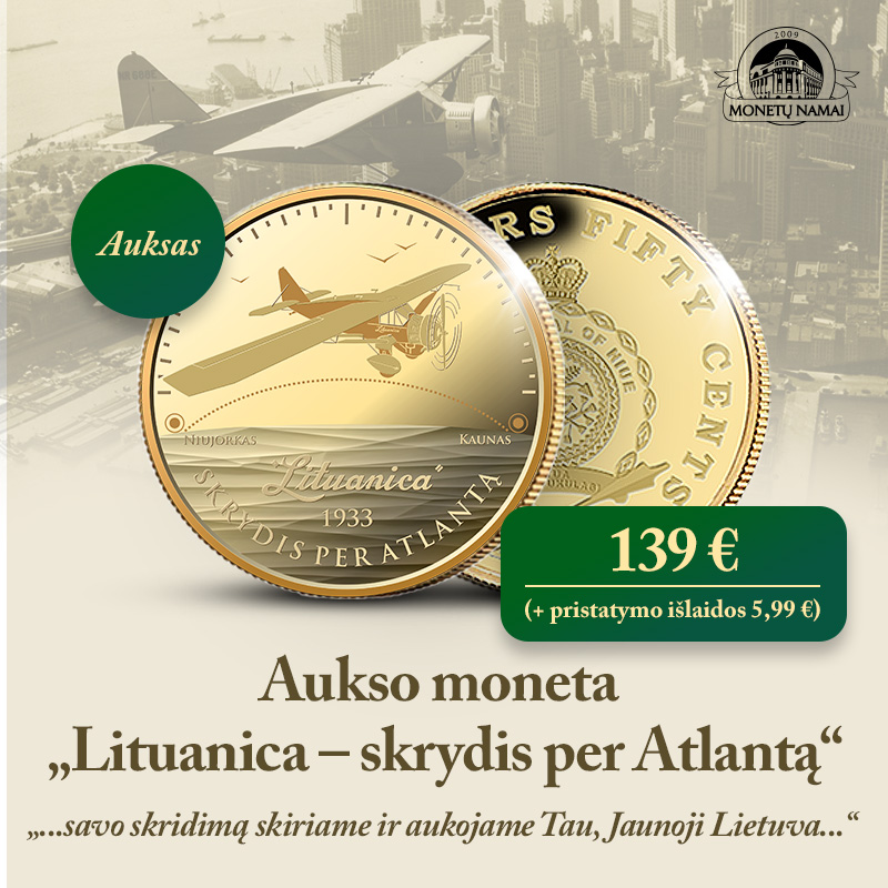 Aukso moneta „Lituanica – skrydis per Atlantą“