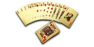 Aukso spalvos žaidimo kortos - Dovanų idėjos | UAB „Monetų namai ...