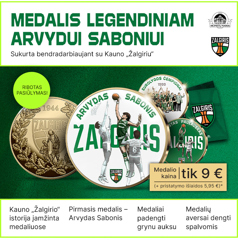 Kolekcija „Kauno „Žalgirio“ istorija“, pirmasis medalis „Arvydas Sabonis“